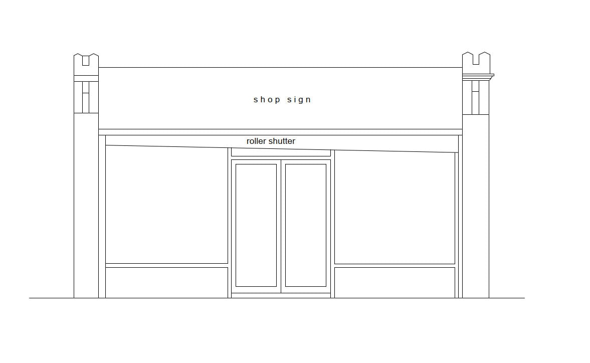 10 Shop Sign Editable Template Blanks | Architectural Autocad Blocks ...