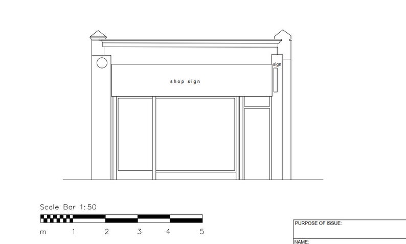 10 Shop Sign Editable Template Blanks | Architectural Autocad Blocks ...
