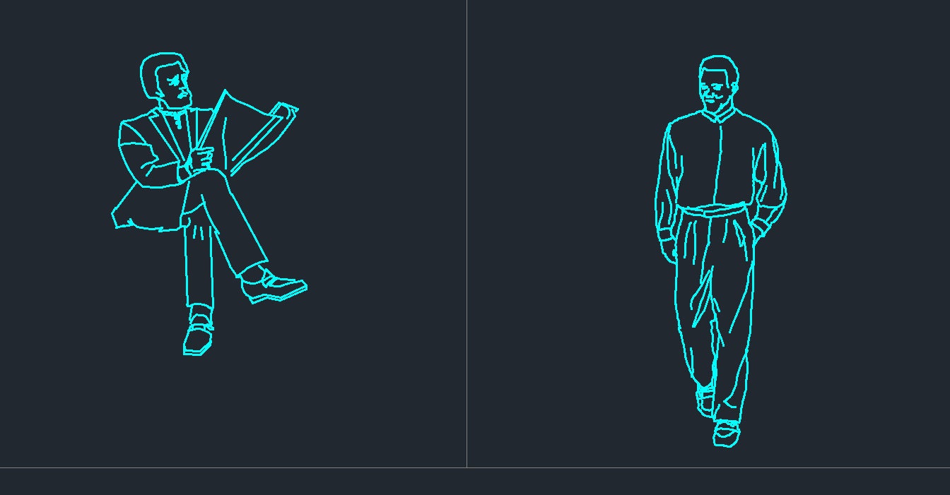 50 People Blocks 2D Autocad Set 001 | Architectural CAD Blocks | Women ...