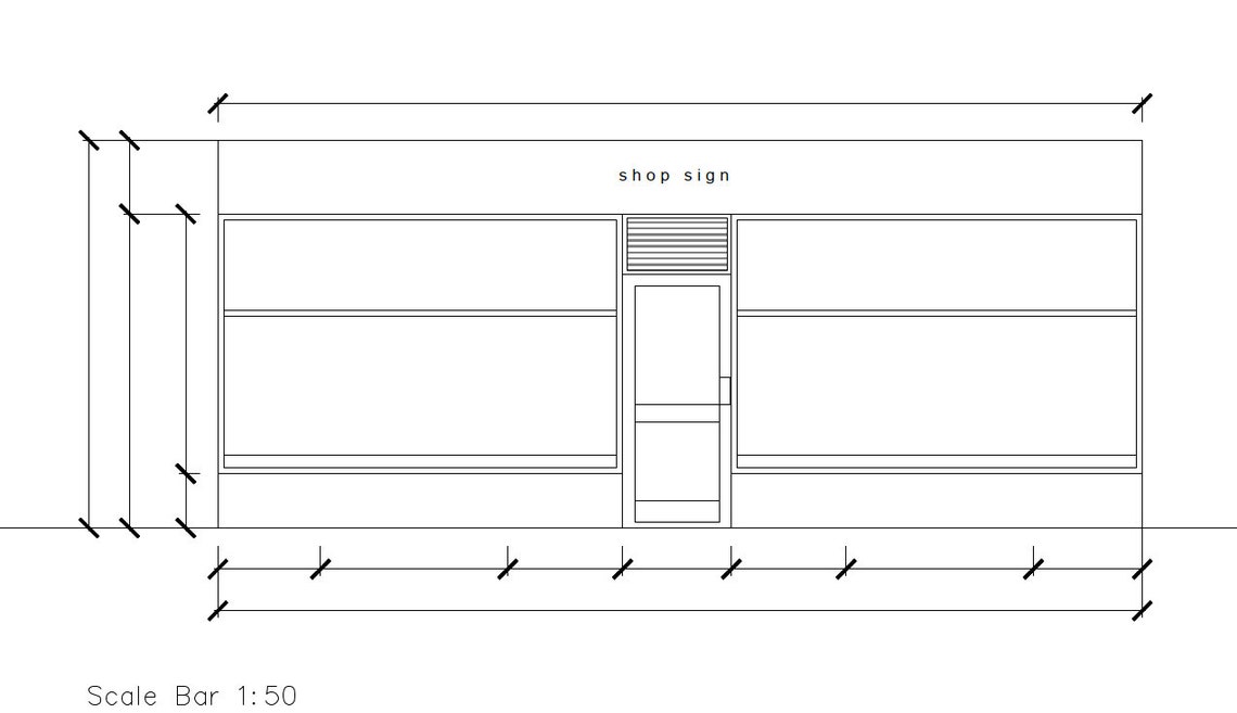 10 Shop Sign Editable Template Blanks | Architectural Autocad Blocks ...
