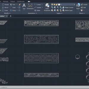 Wall Decoration 2D Autocad Blocks Classic Luxury Interior Design ...