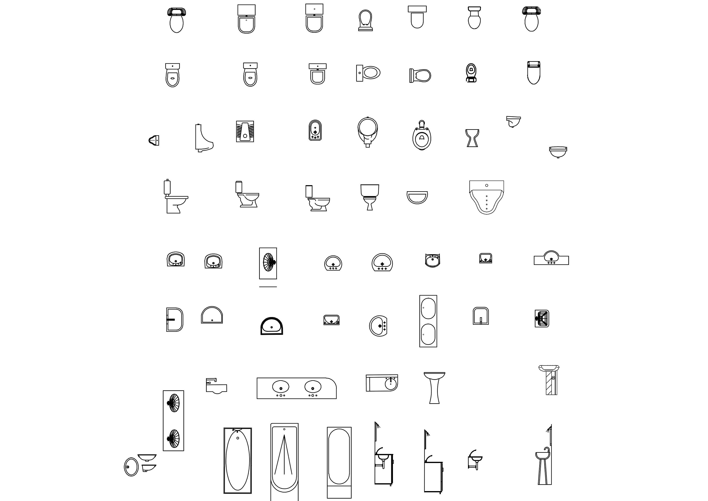 Bathroom Blocks Cad Standard Toilet Block In AutoCAD File