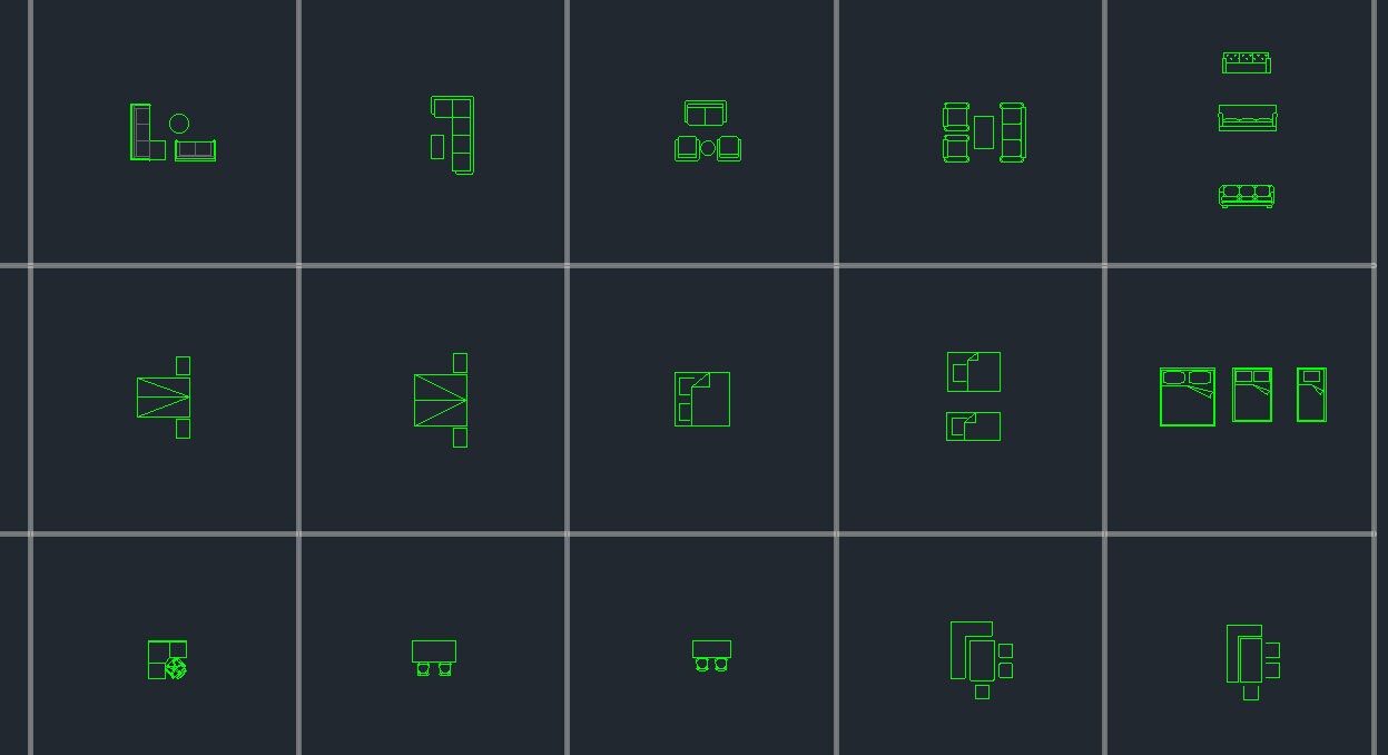 150+ Furniture 2D CAD Blocks Set | Architectural, Interior Design (DWG ...