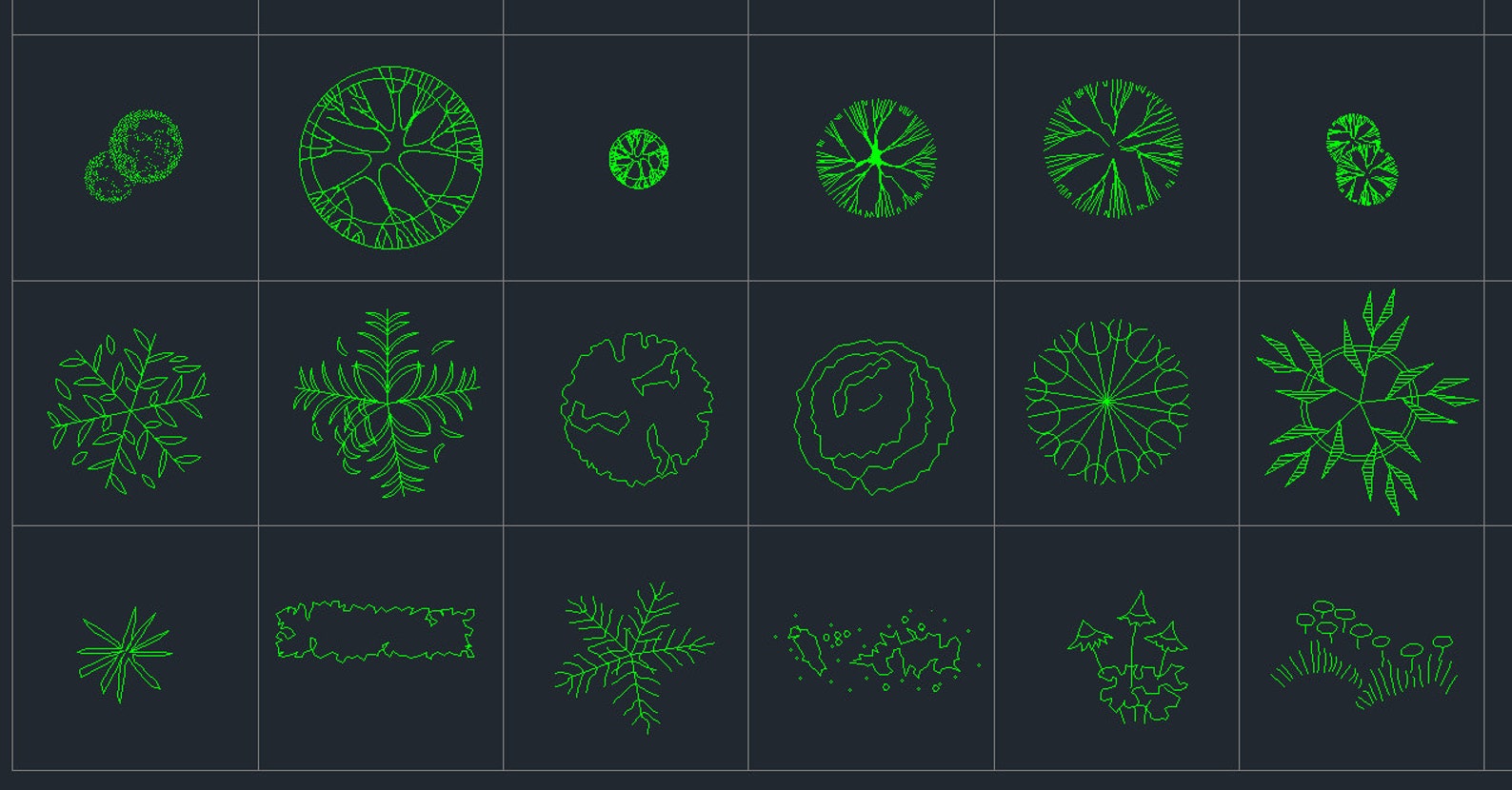 100 Trees Landscape 2D CAD Blocks | Architectural Autocad | Plants ...