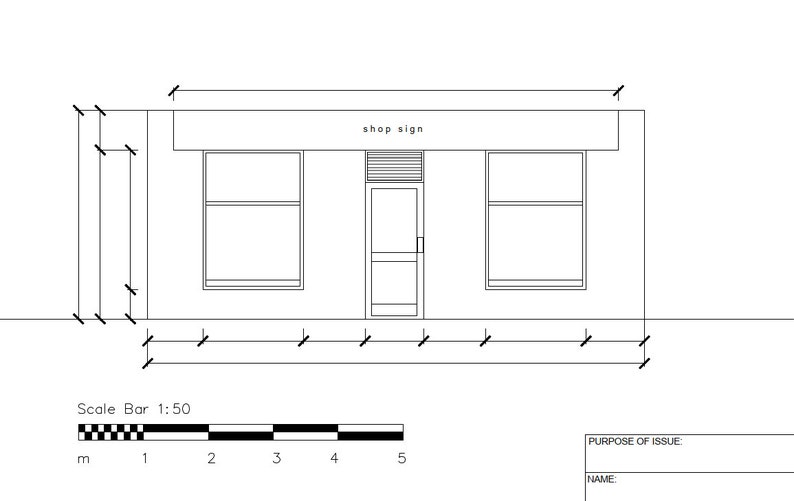 10 Shop Sign Editable Template Blanks | Architectural Autocad Blocks ...