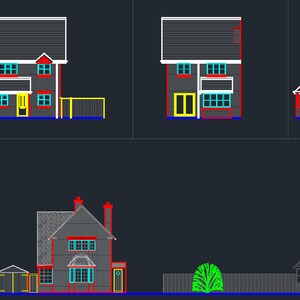 10 Houses Blocks 2D CAD Set 001 | Architectural Context Autocad Blocks ...