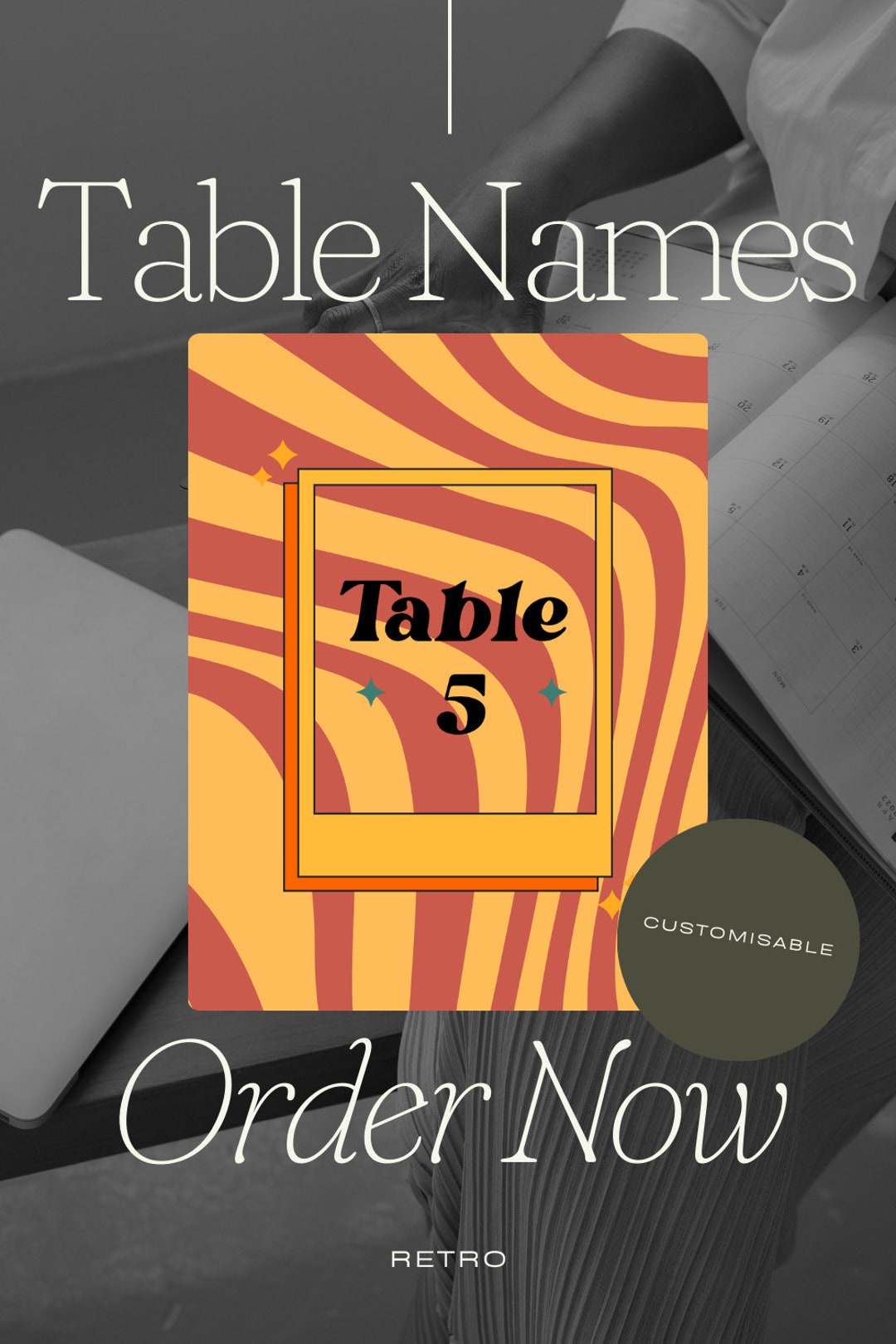 Retro Table Numbers Retro Table Names Unique Table Names for Wedding or ...
