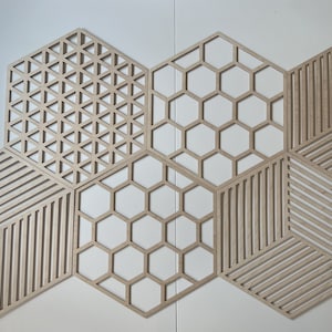Hexagon Wall Panel I Birch Plywood Wall Panel I Modern Wall Decor I ECO ...