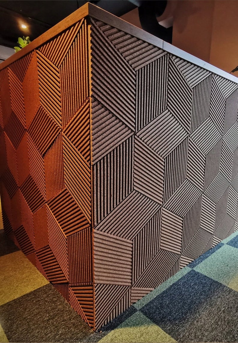 Geometric 3D Cork Wall Panel I Modern Wall Decor I ECO Friendly I ...