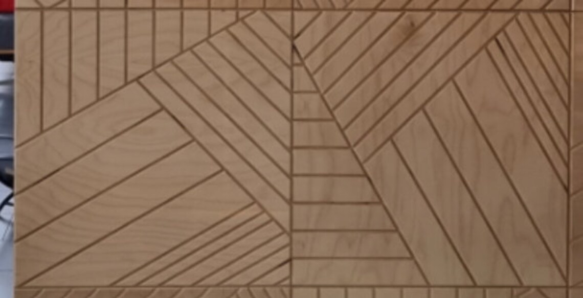 4 PANELS SET Decorative Wall Panel Wooden Geometric Wall Panel ...