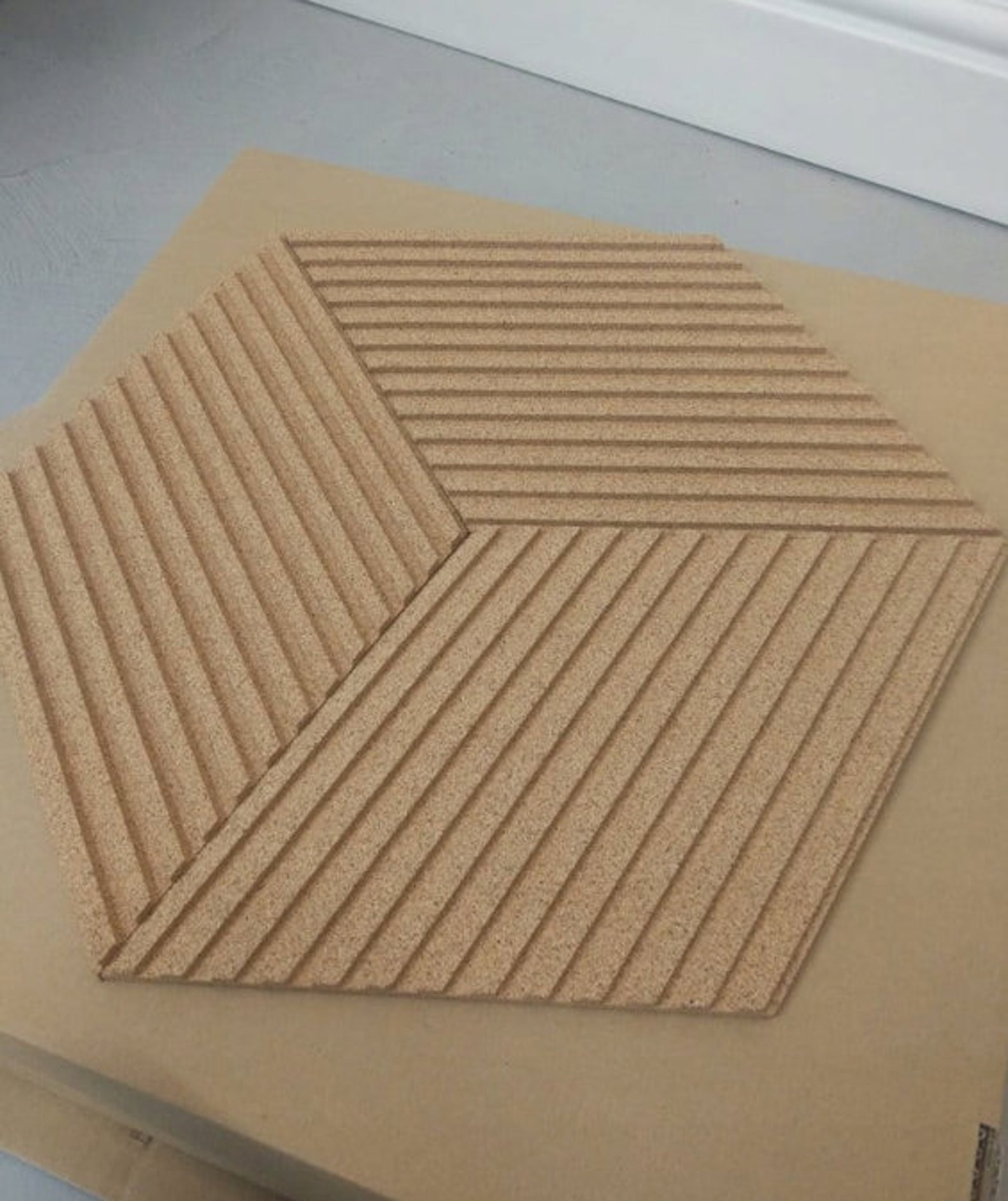 Geometric 3D Cork Wall Panel I Modern Wall Decor I ECO Friendly I ...