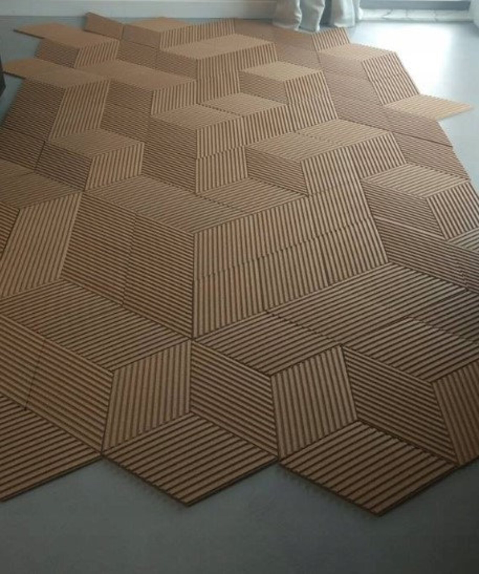 Geometric 3D Cork Wall Panel I Modern Wall Decor I ECO Friendly I ...