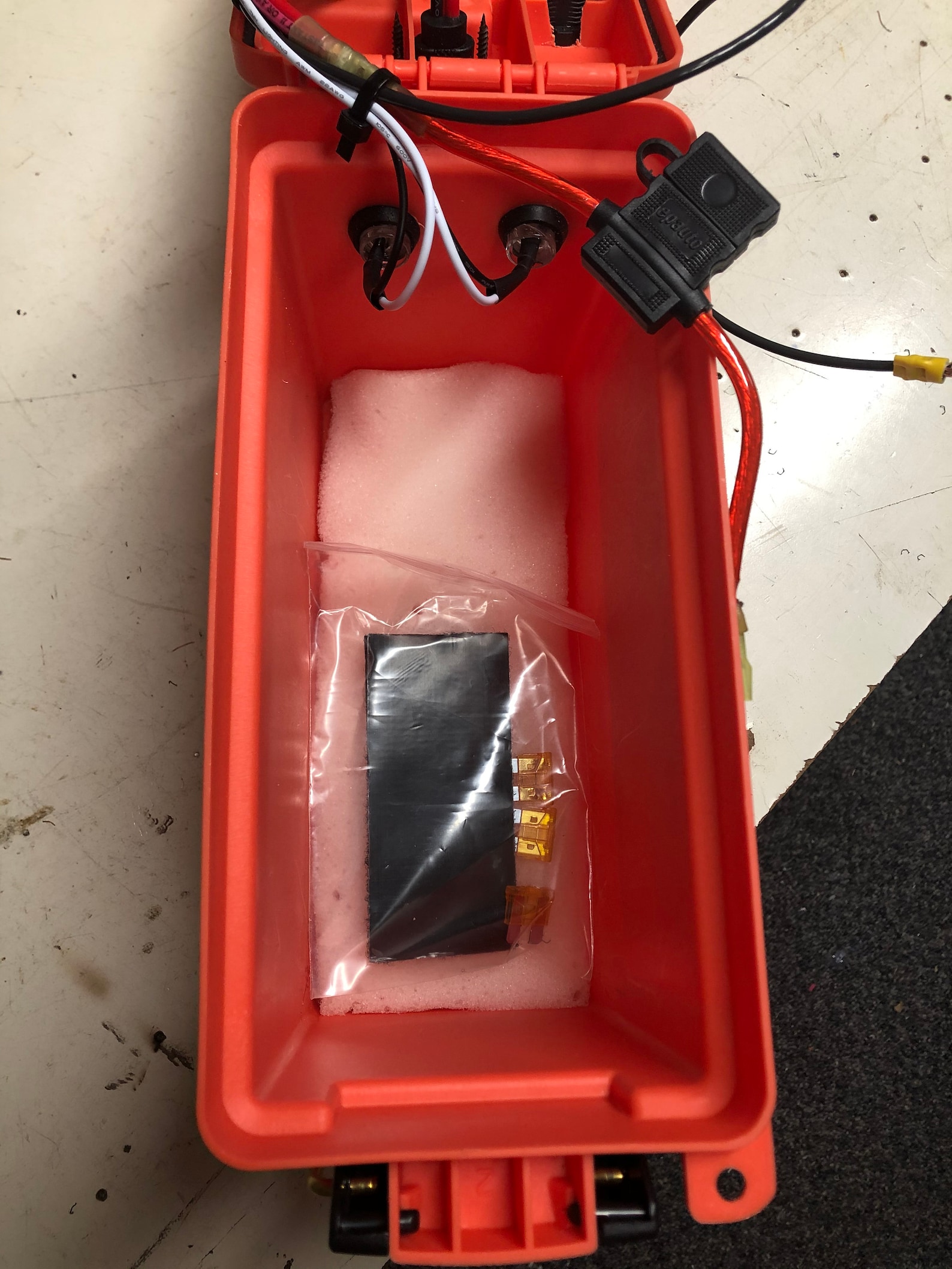 Waterproof Battery Box - 12 Volt Orange - Boating, Fishing, Camping ...