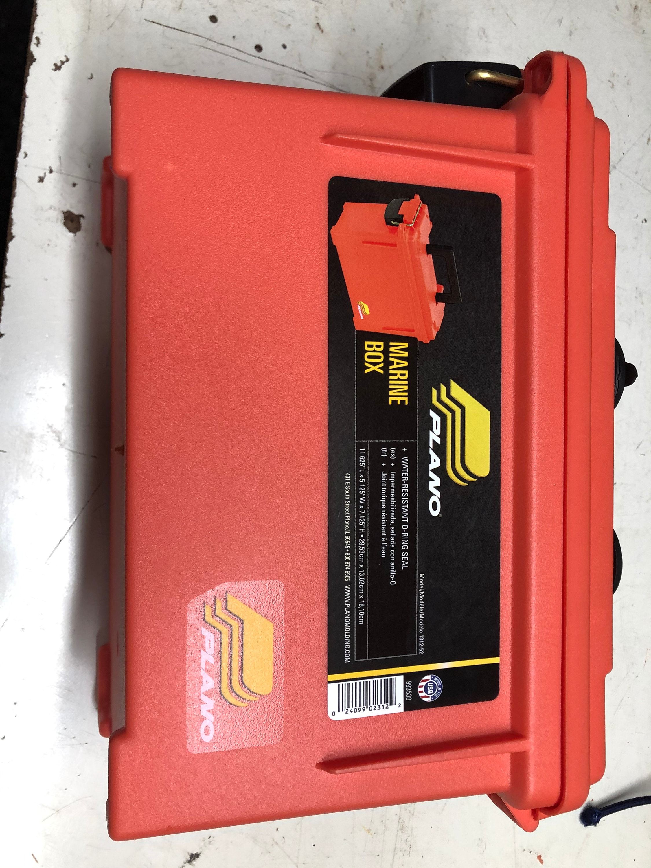 Waterproof Battery Box - 12 Volt Orange - Boating, Fishing, Camping ...