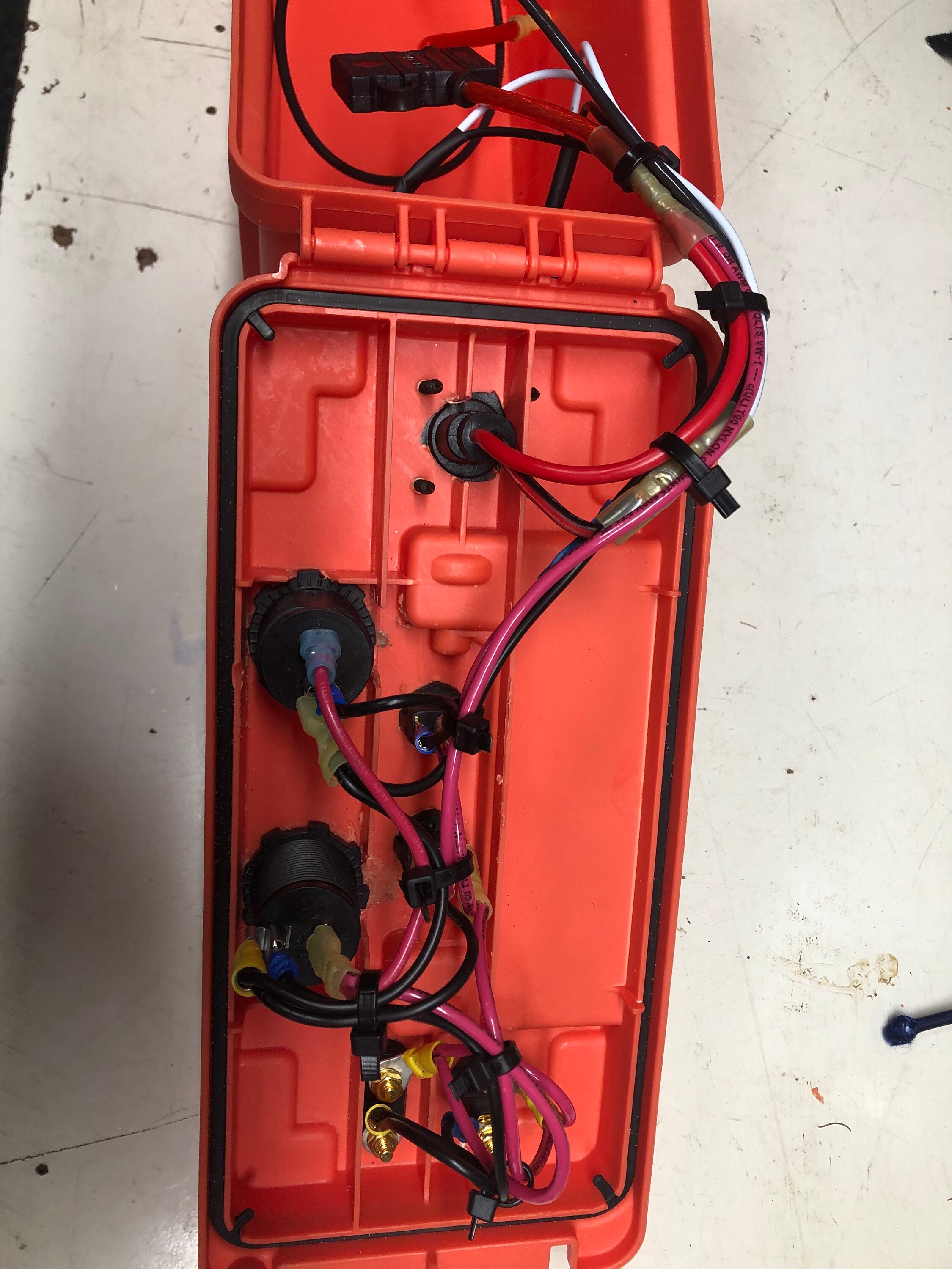 Waterproof Battery Box - 12 Volt Orange - Boating, Fishing, Camping ...