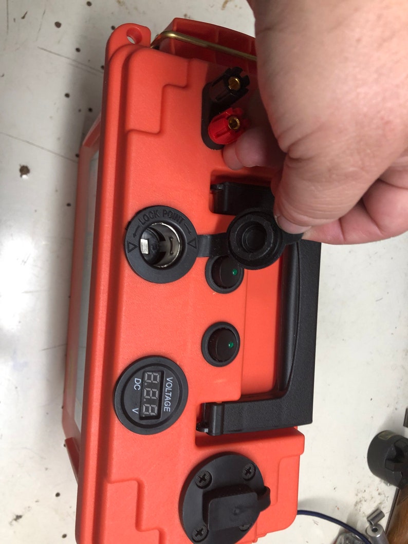 Waterproof Battery Box - 12 Volt Orange - Boating, Fishing, Camping ...