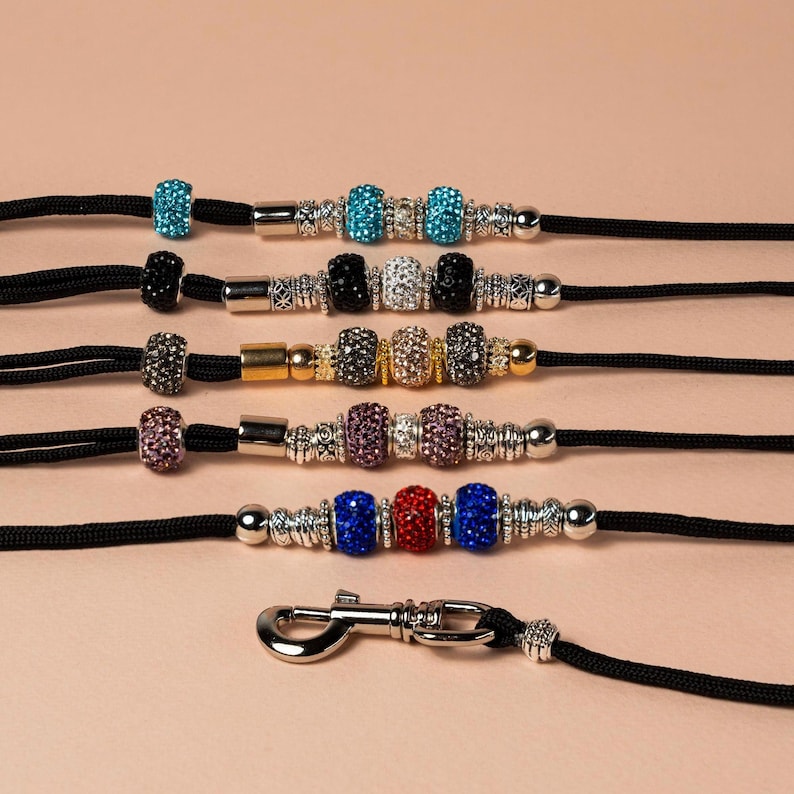 Paracord Dog Show Leash: Strong Rope With Shiny Beads - Etsy