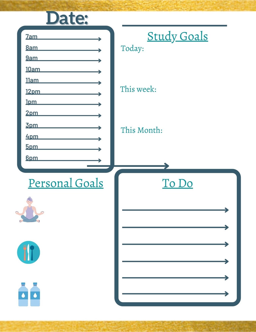 Grad School Planner Template - Etsy