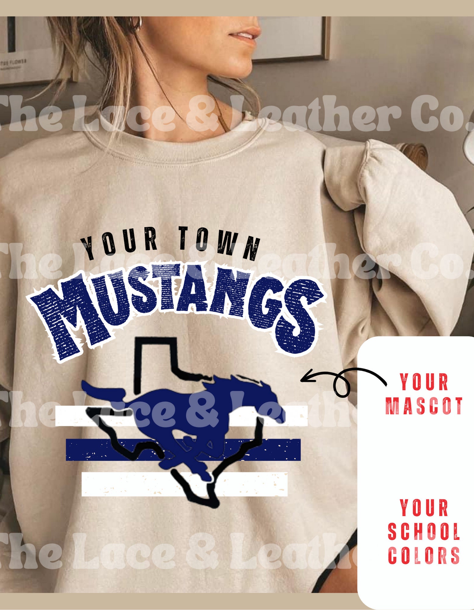 Retro Mascot Mustangs Custom Digital File, Customize, Png File ...