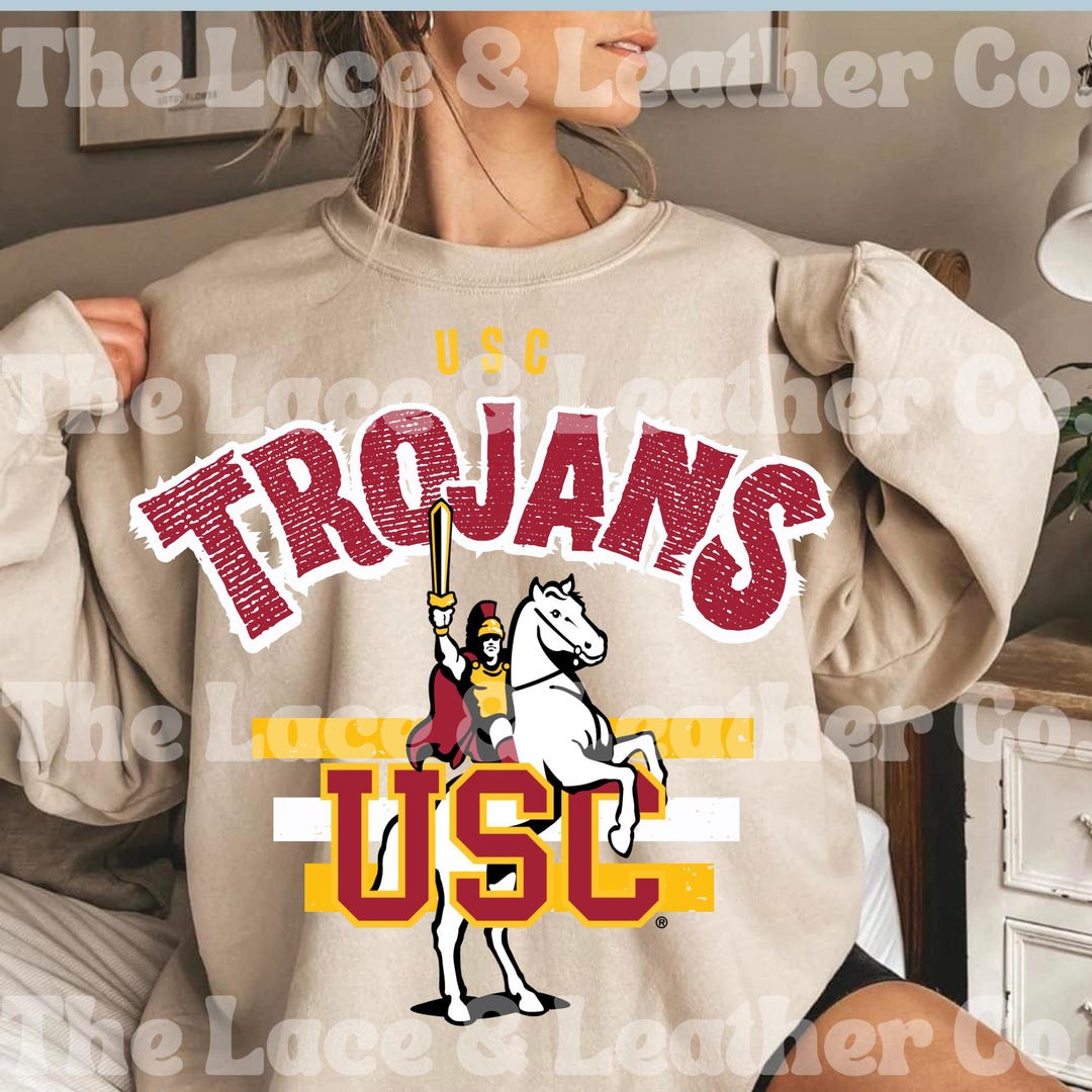 Retro USC Trojans, Football, Digital File, Customize, Png File ...