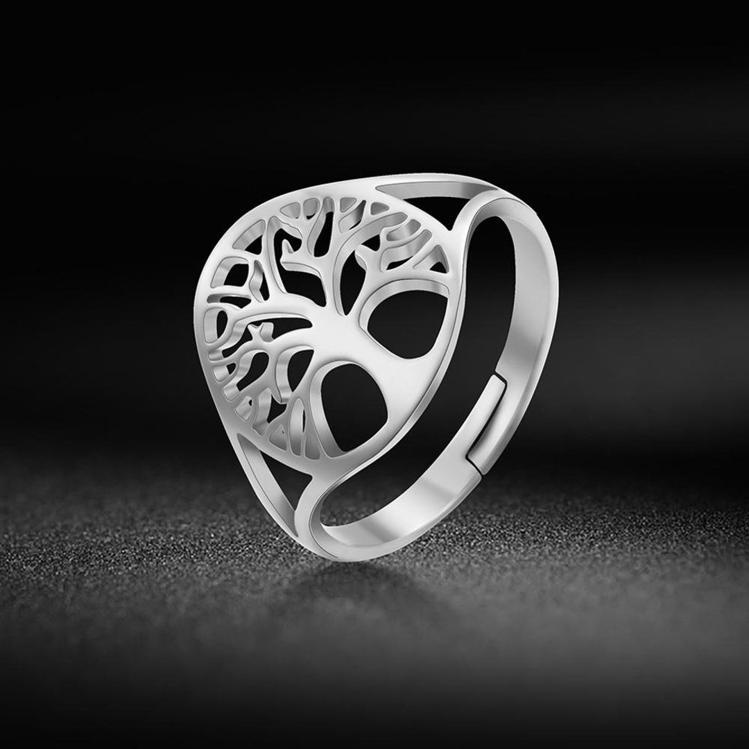Tree of Life Adjustable Ring - Etsy
