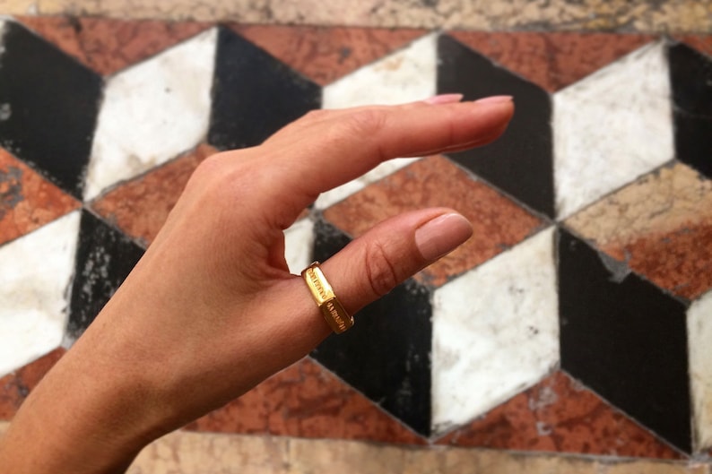 Venetian Souvenir Ring, Venezia Venice Gift Hexagon Ring, Women Men ...