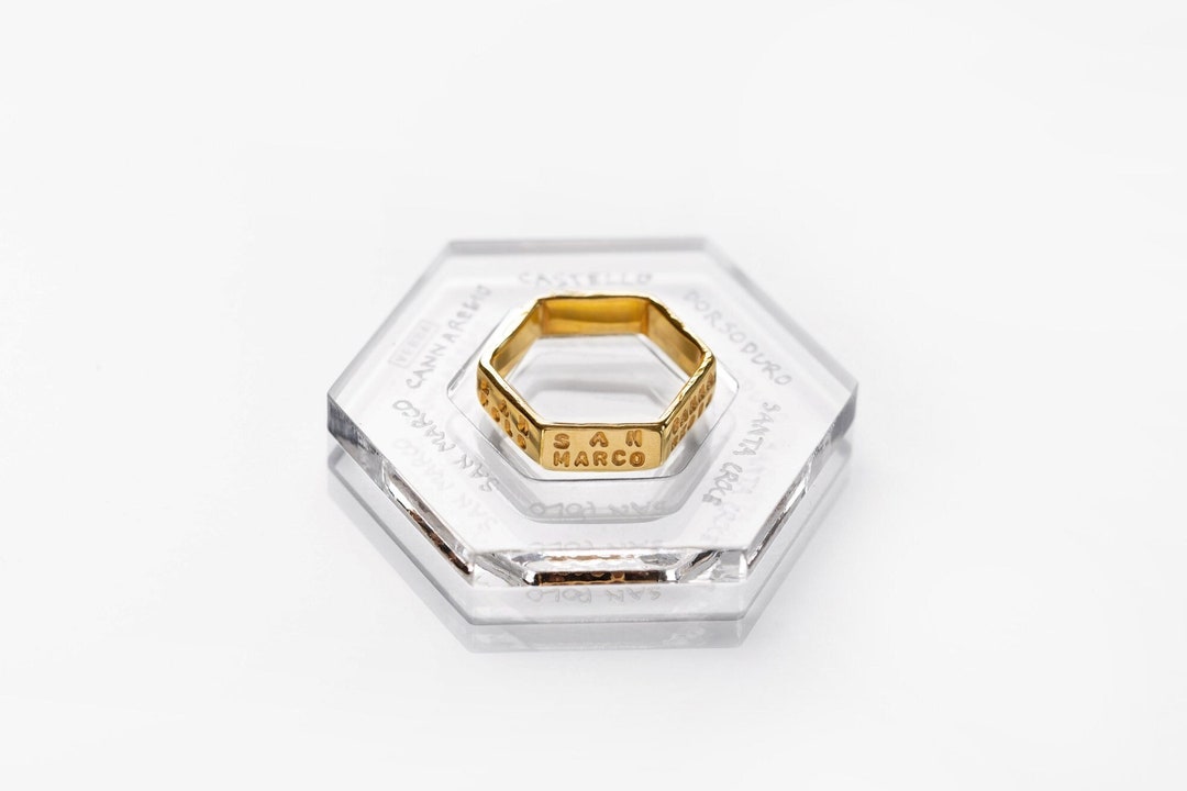 Venetian Souvenir Ring, Venezia Venice Gift Hexagon Ring, Women Men ...