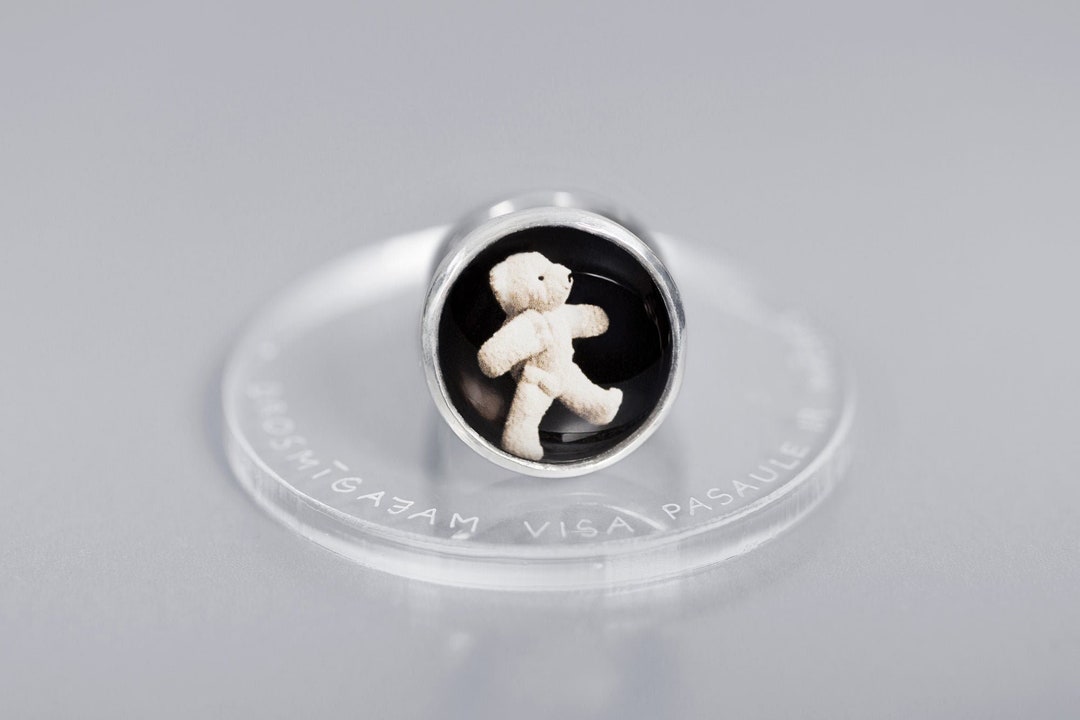Teddy Bear Cute Ring, Bear Ring, Verba Mundus Ursis Ring With Message ...