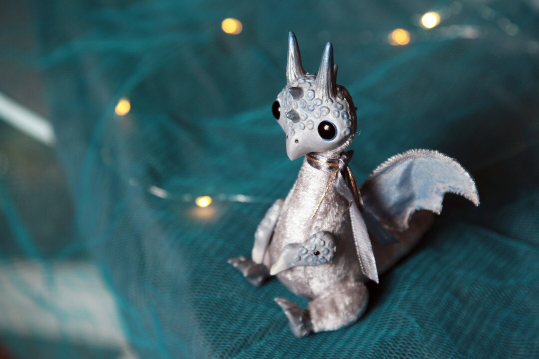Pocket Dragon / Baby Silver Dragon / Dragon Plush Toy / - Etsy