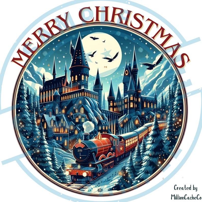 Hogwarts Holiday Theme Digital Download, Enchanting Holiday Print for ...
