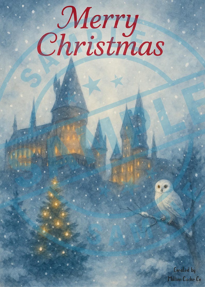 Hogwarts Holiday Themed Digital Download, Enchanting Holiday Card ...