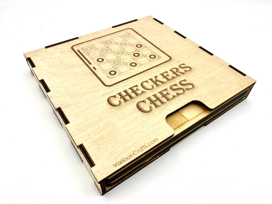 Digital SVG, DXF and Ai Files to Make Combo Chess and Checkers Game ...