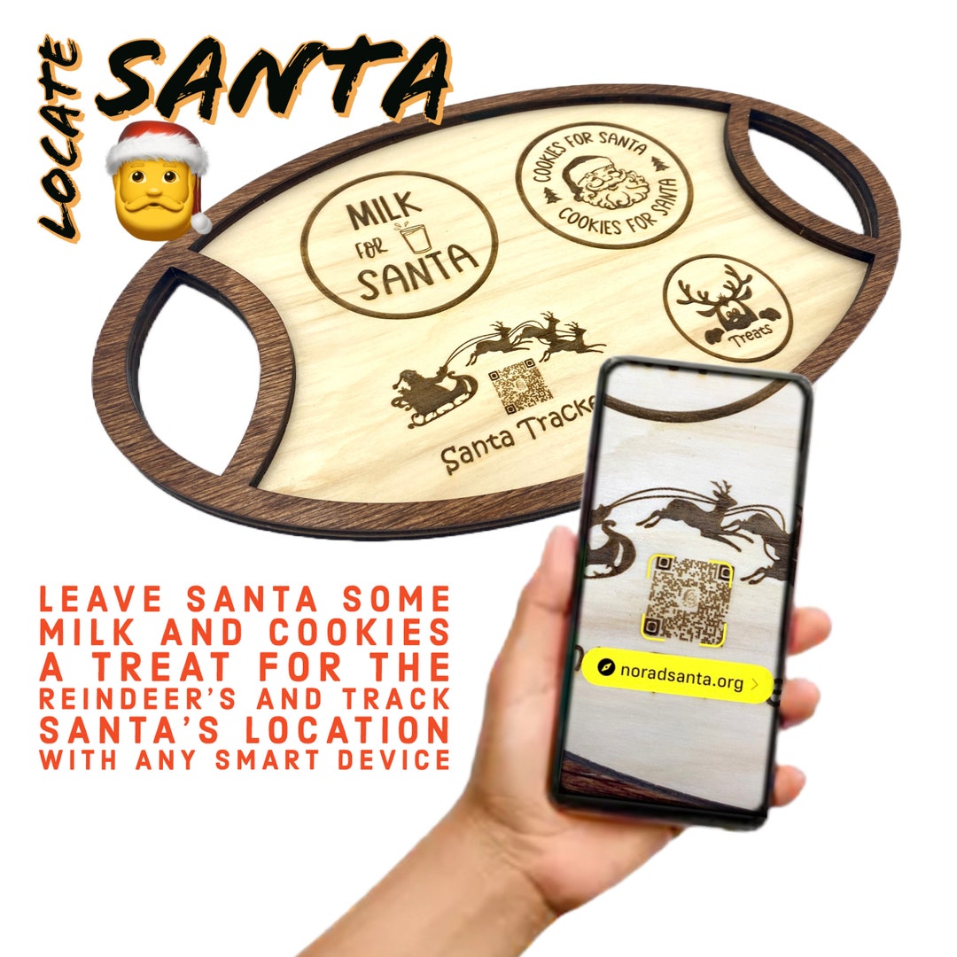 Digital Santa Tray and Tracker SVG, AI, and DXF Files for Christmas Fun ...