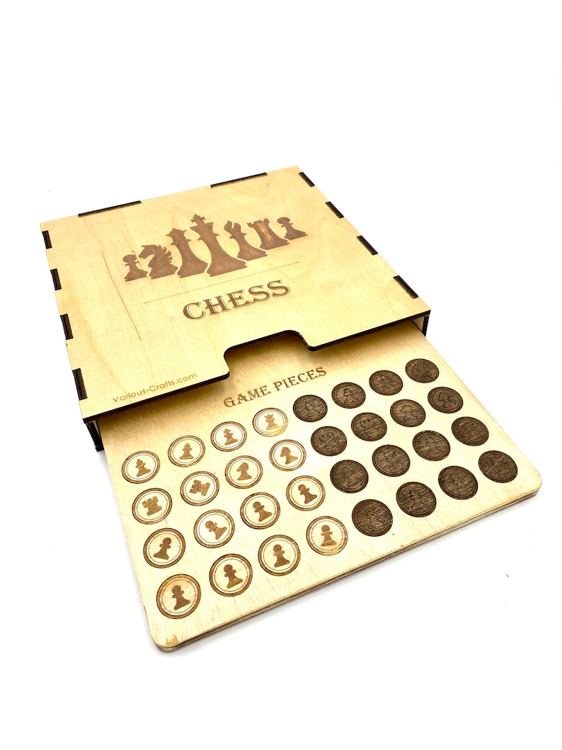 Laser Cut Chess Board With Case and Pieces | SVG DXF Ai Digital Files ...
