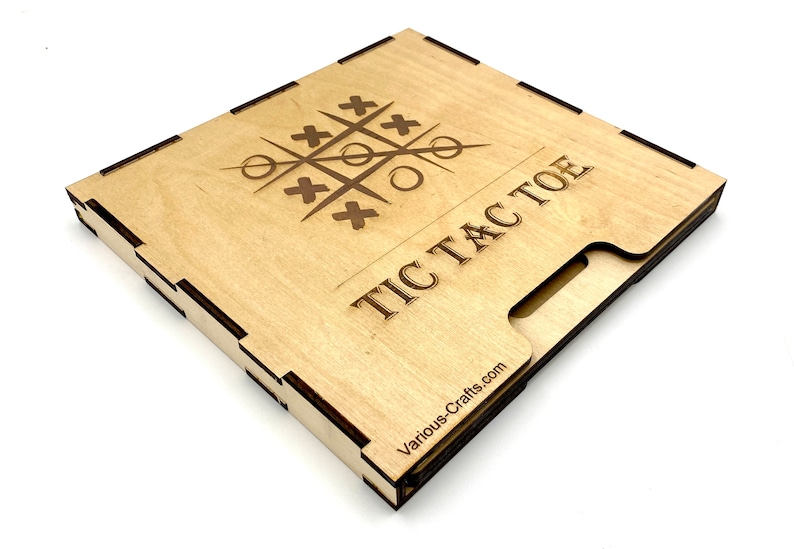 Tic Tac Toe Board With Storage Case – Laser Cut SVG | DXF | AI File ...