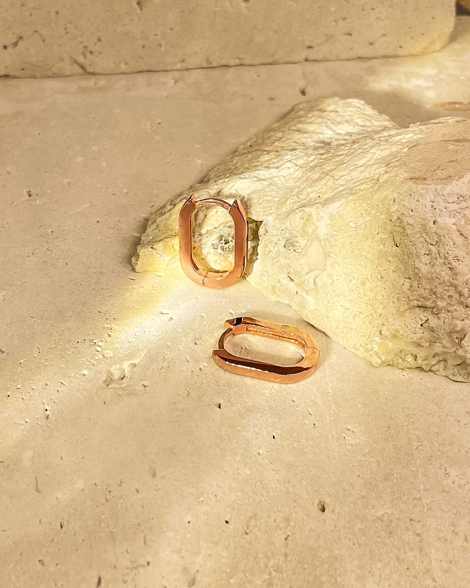 28mm Huggie Hoop Earrings, Rectangle Huggies, Rectangle Hoop Earrings Gold, Thick Square Hoop ...