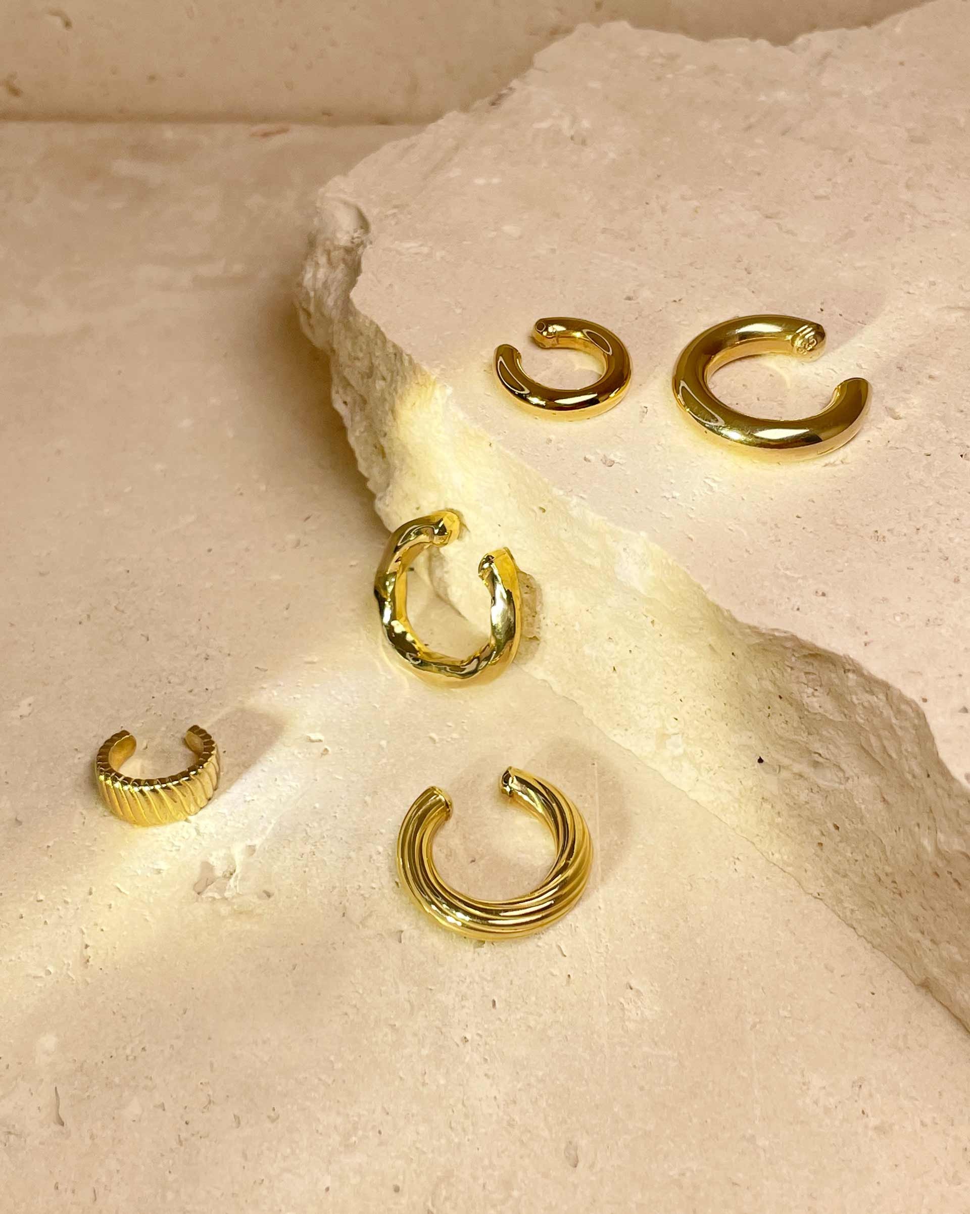 Silver Ear Cuff No Piercing, Fake Helix Piercing, Minimalist Earrings ...