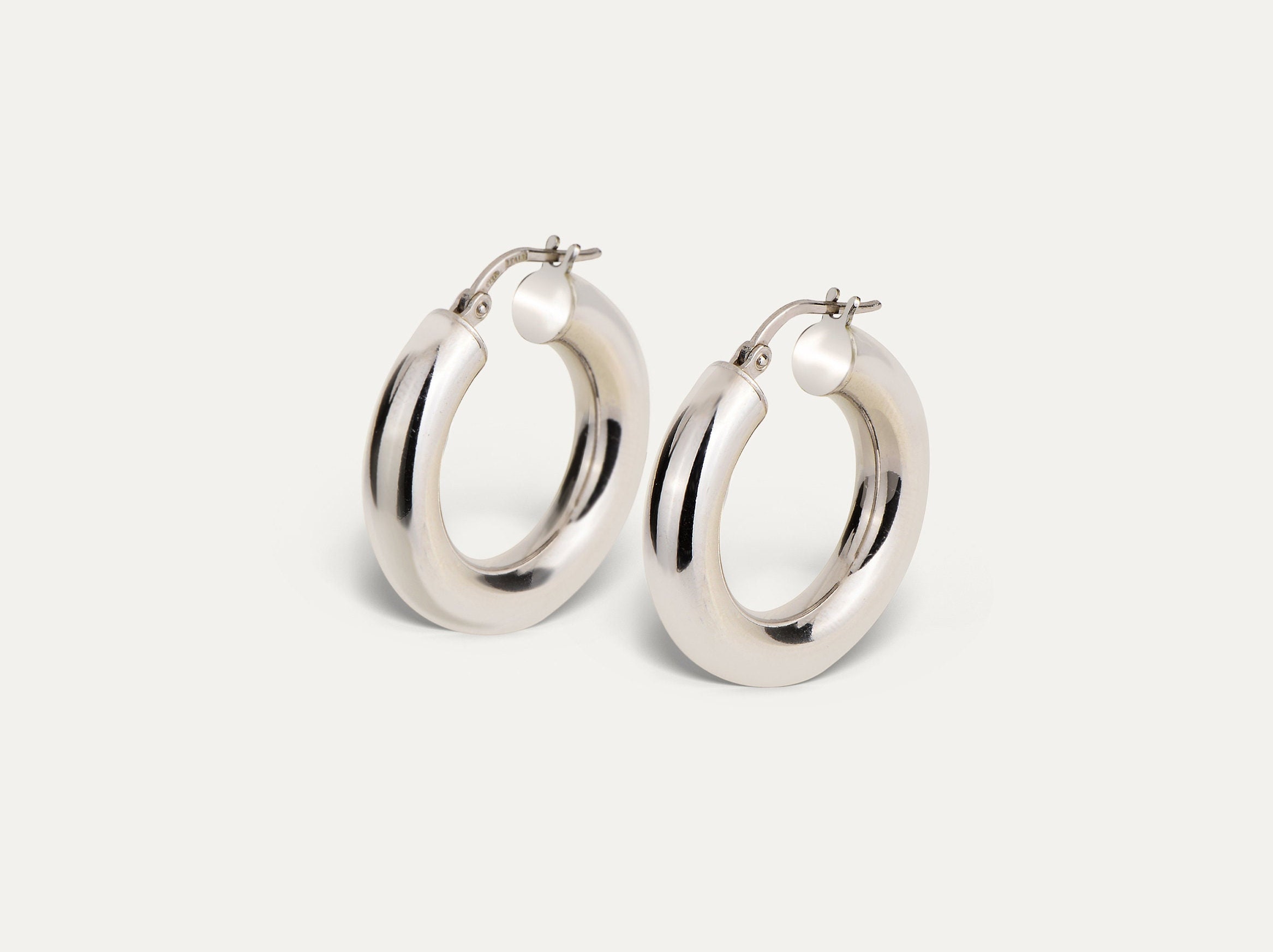 Gold 5mm Tube Hoops Chunky Gold 25mm Tube Hoop Earrings - Etsy