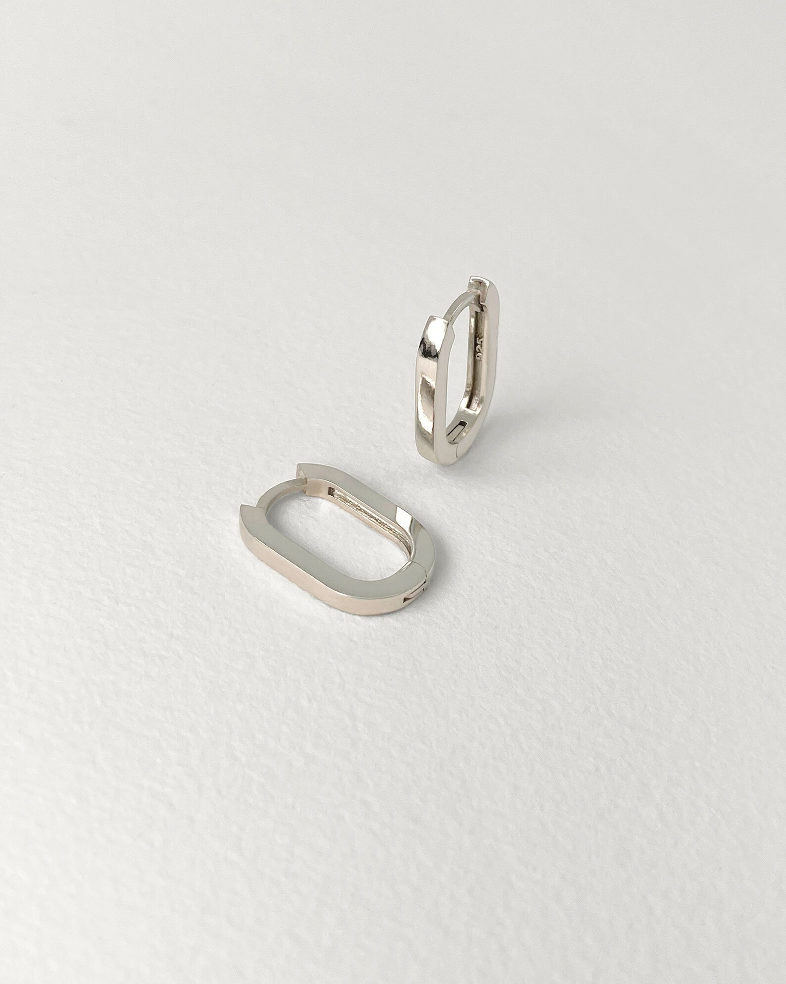 28mm Huggie Hoop Earrings, Rectangle Huggies, Rectangle Hoop Earrings Gold, Thick Square Hoop ...