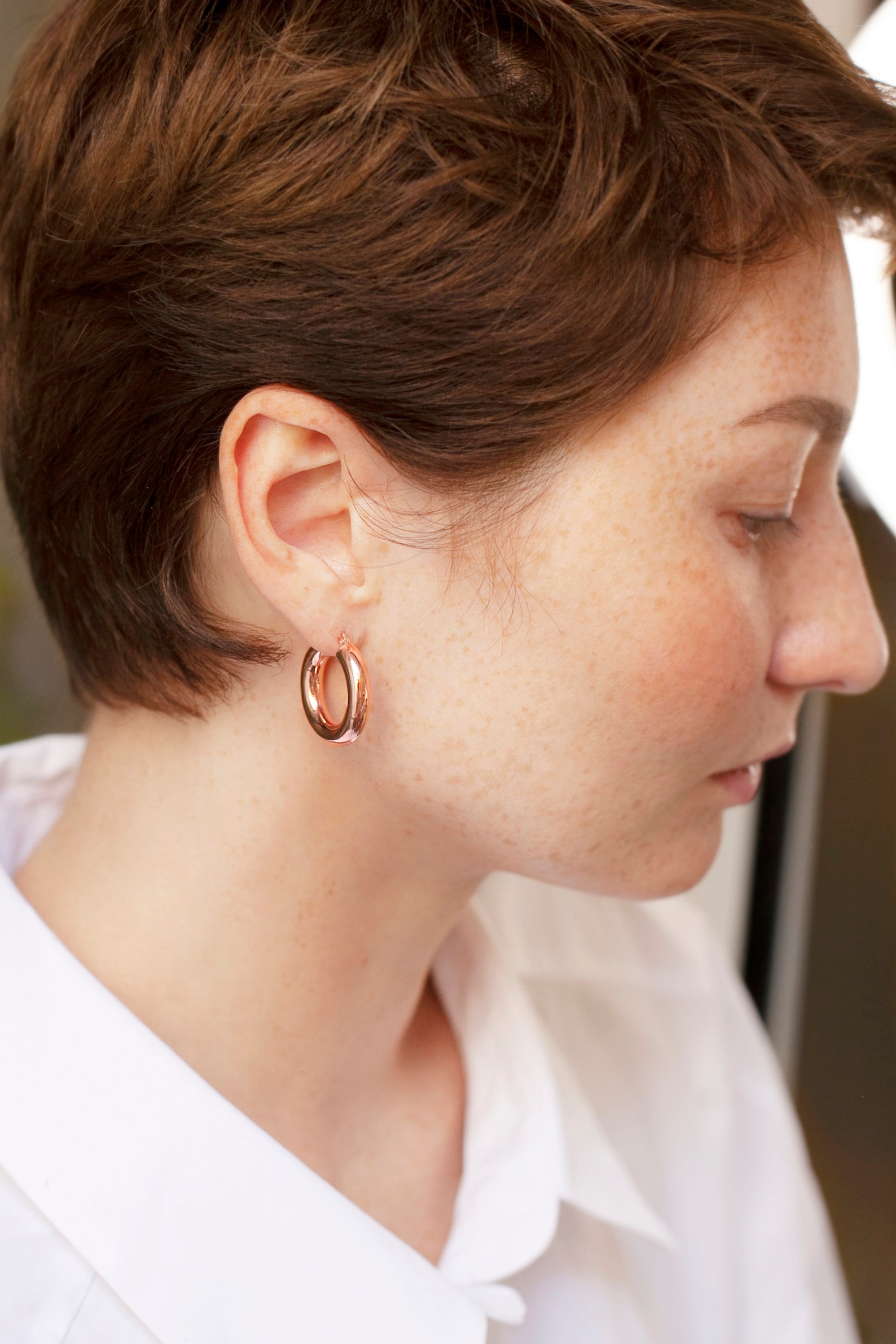 Gold 5mm Tube Hoops Chunky Gold 25mm Tube Hoop Earrings - Etsy