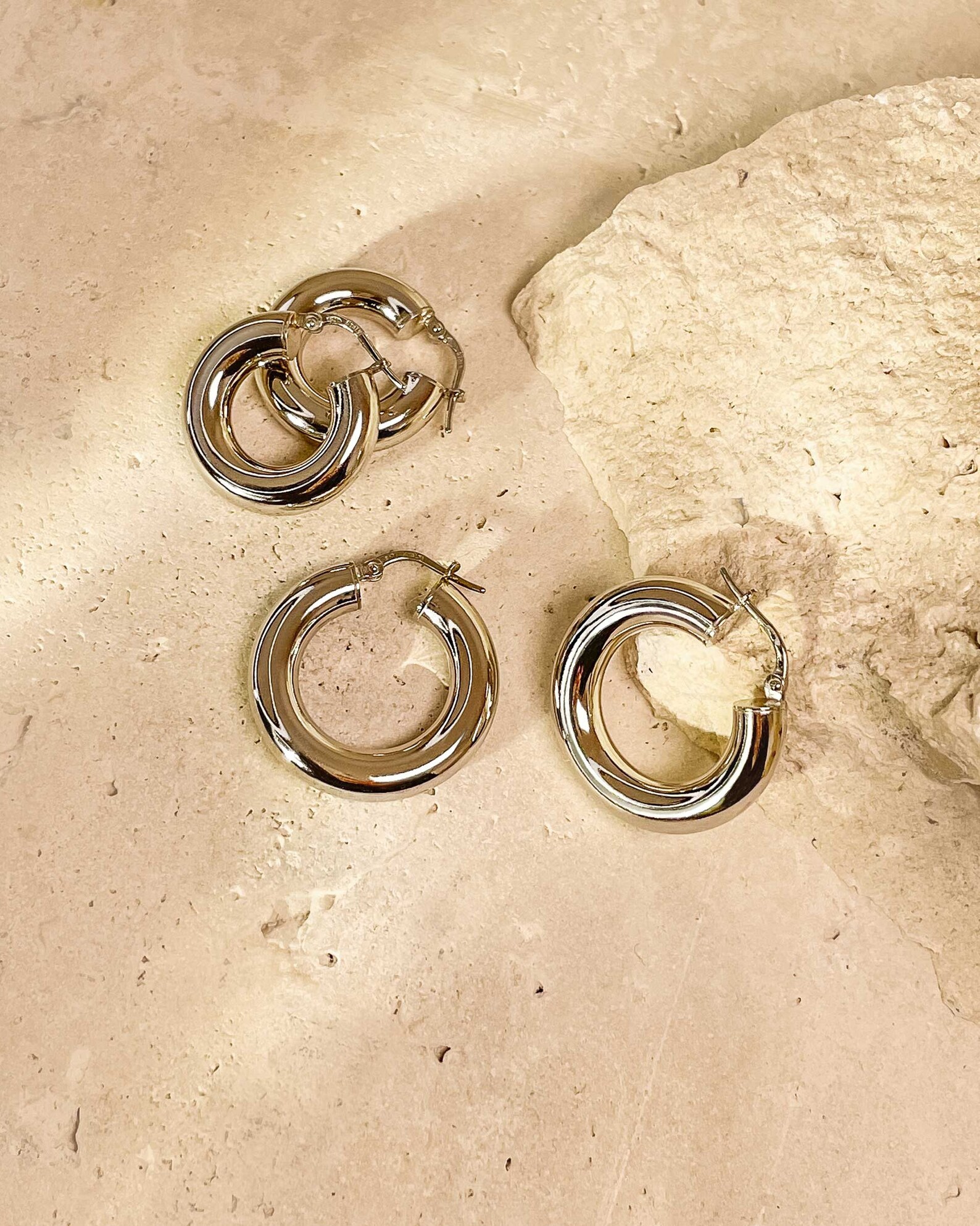 Gold 5mm Tube Hoops Chunky Gold 25mm Tube Hoop Earrings - Etsy