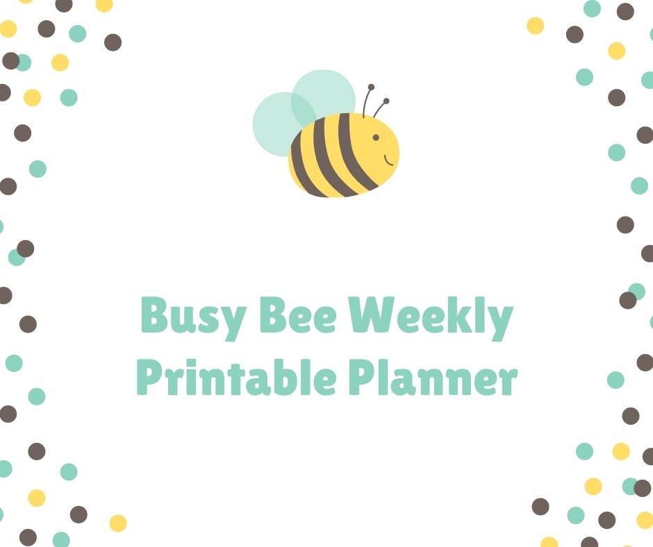 Busy Bee Printable Weekly Planner , Digital Download, Weekly Planner - Etsy