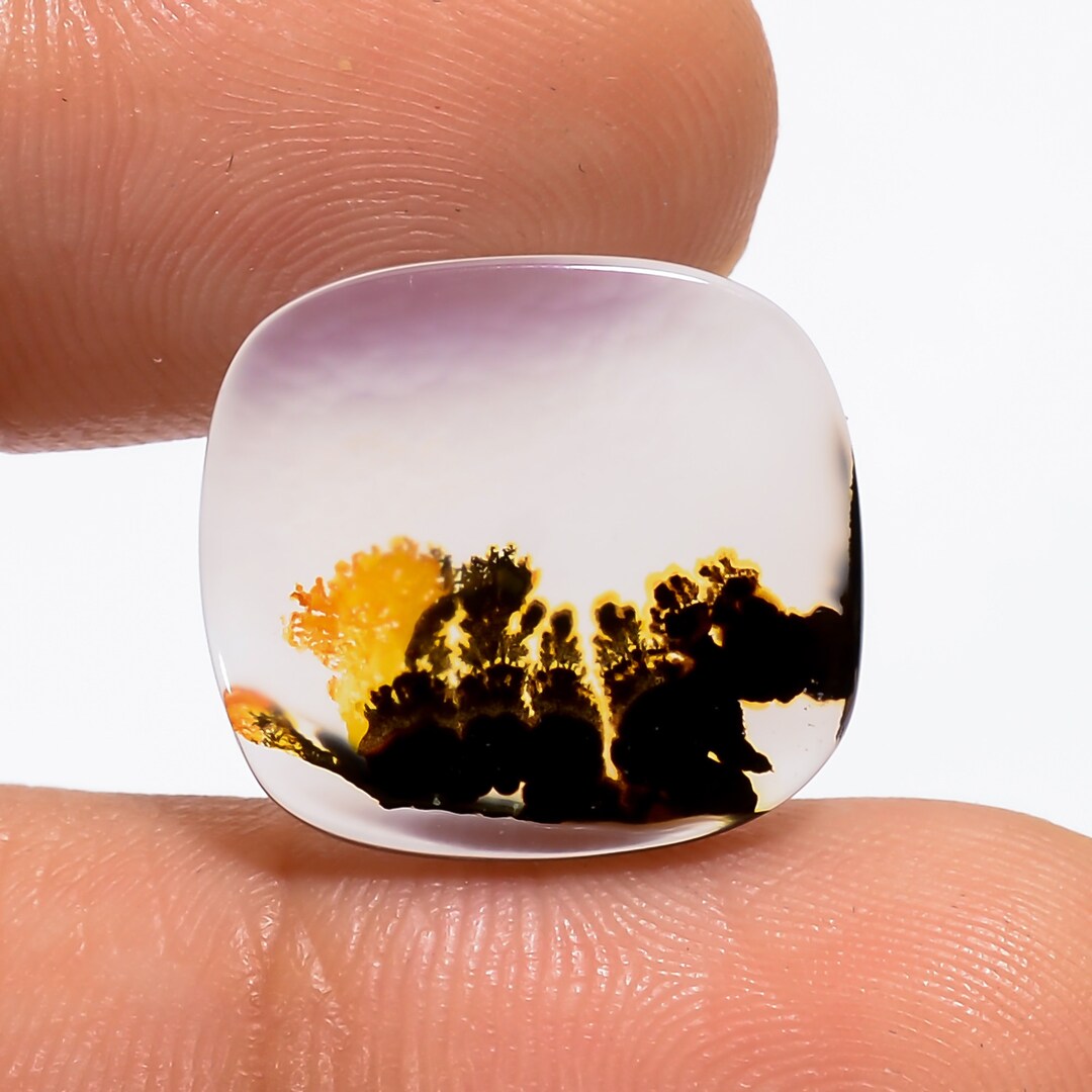 Christmas Gifts Dendritic Scenic Agate Stone Shazar Dendritic Cabochon ...