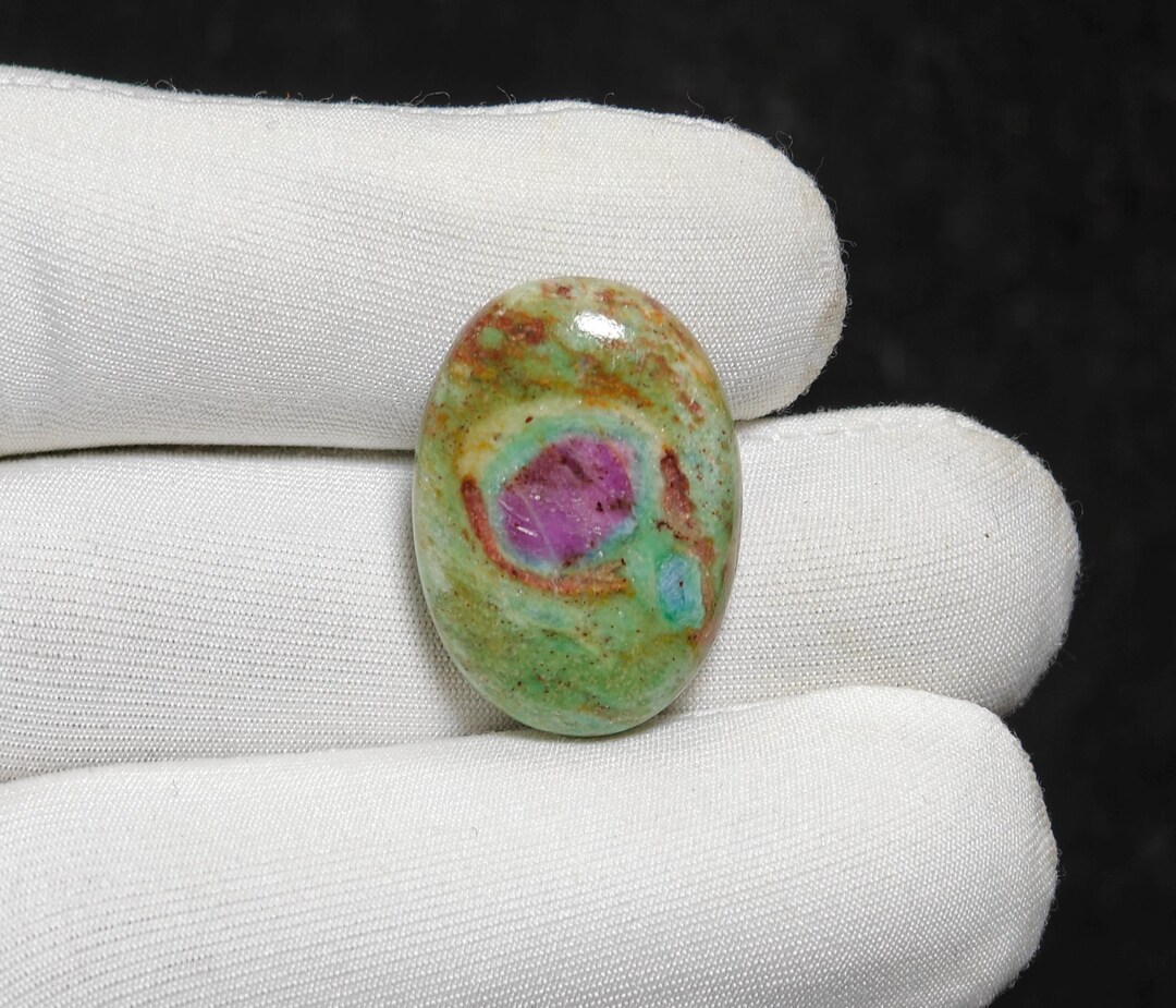 Natural Hexagon Ruby Fuchsite Cabochon Gemstone Cabochons Stone Jewelry ...