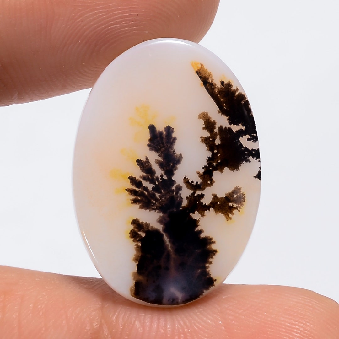 Scenic Dendritic Quartz Oval Shape Cabochon Loose Gemstone - Etsy