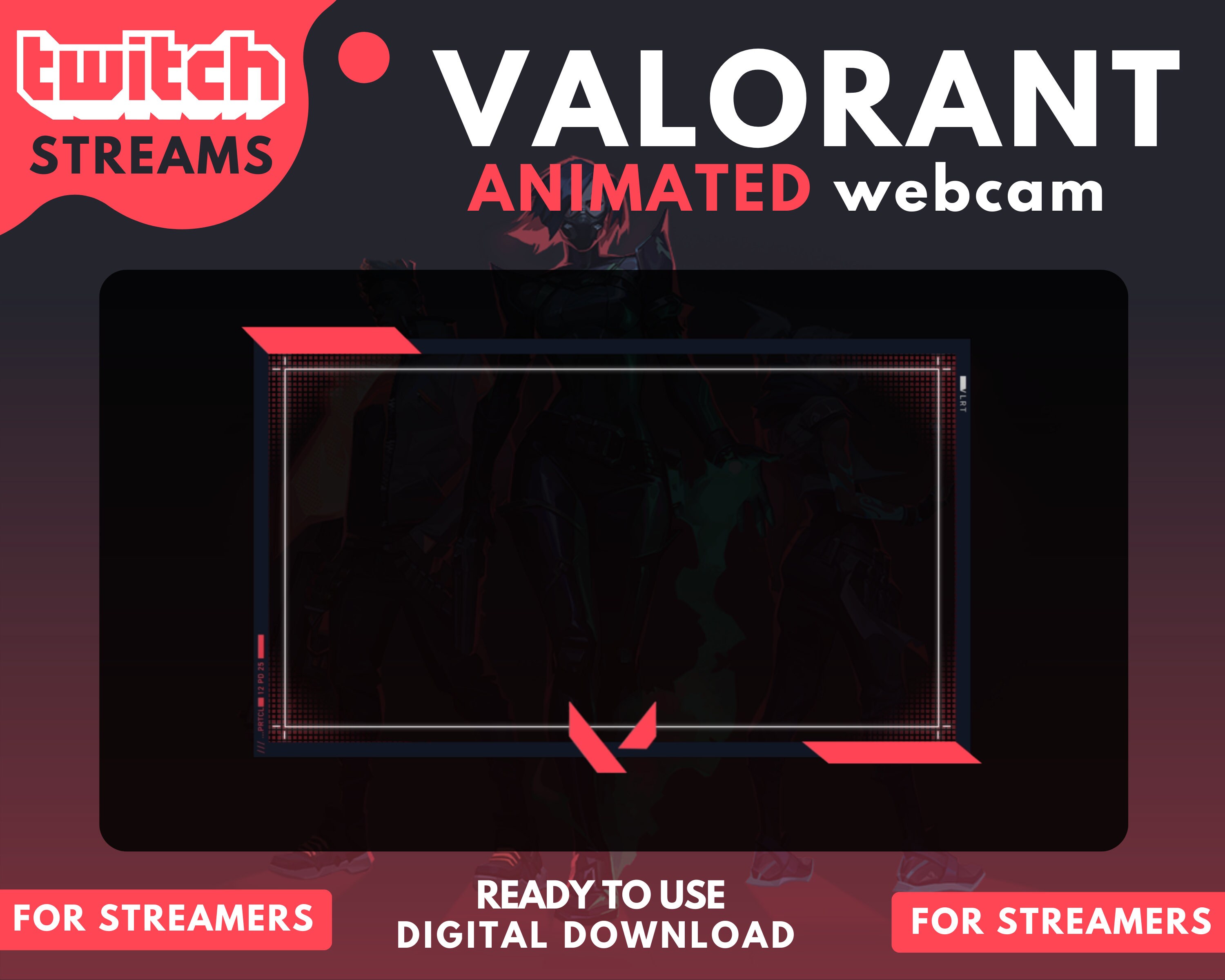 VALORANT Webcam Valorant Theme Streaming Minimalist - Etsy