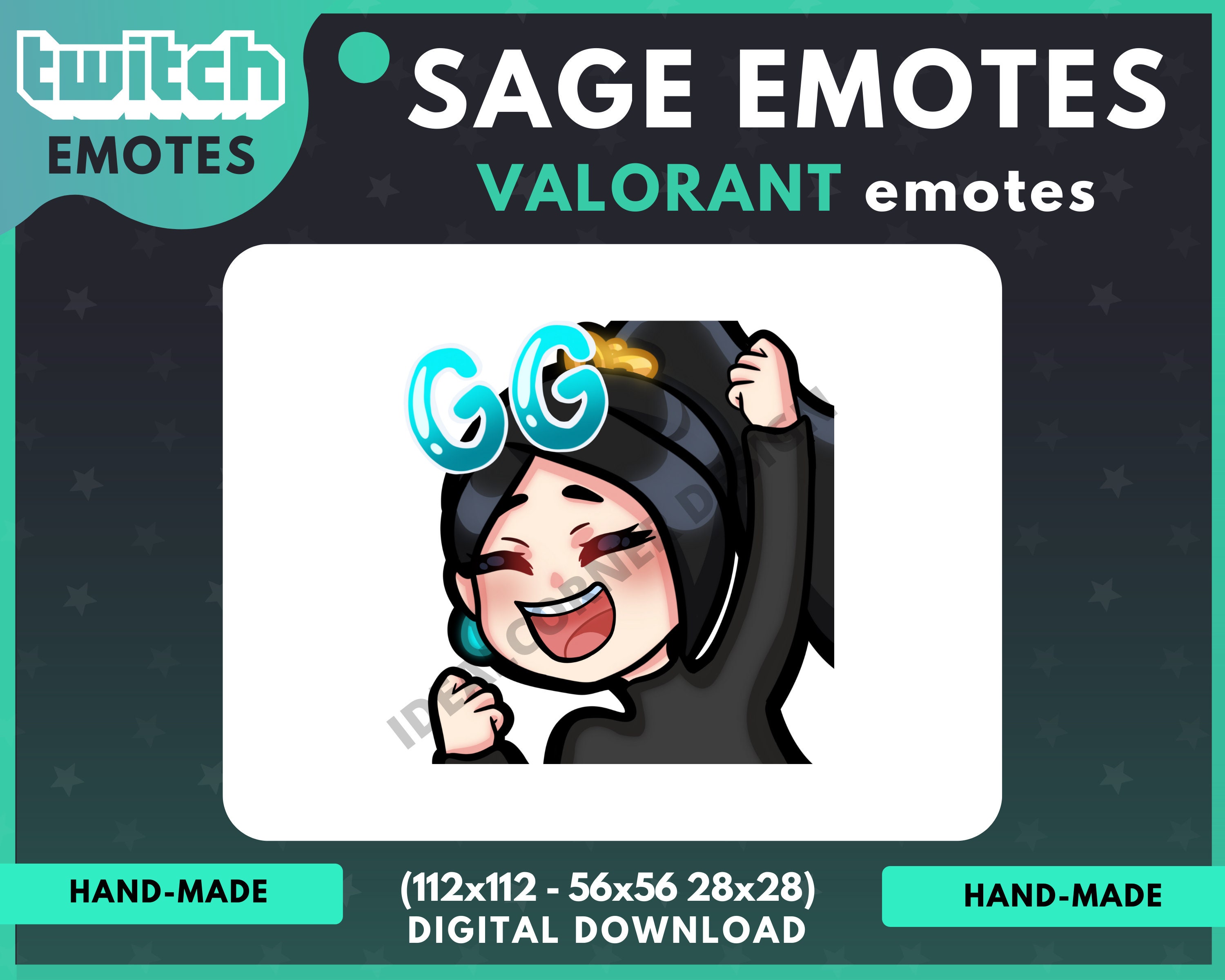 Sage Emote Twitch Emotes Streaming Easy to Set up Valorant Sage Discord ...
