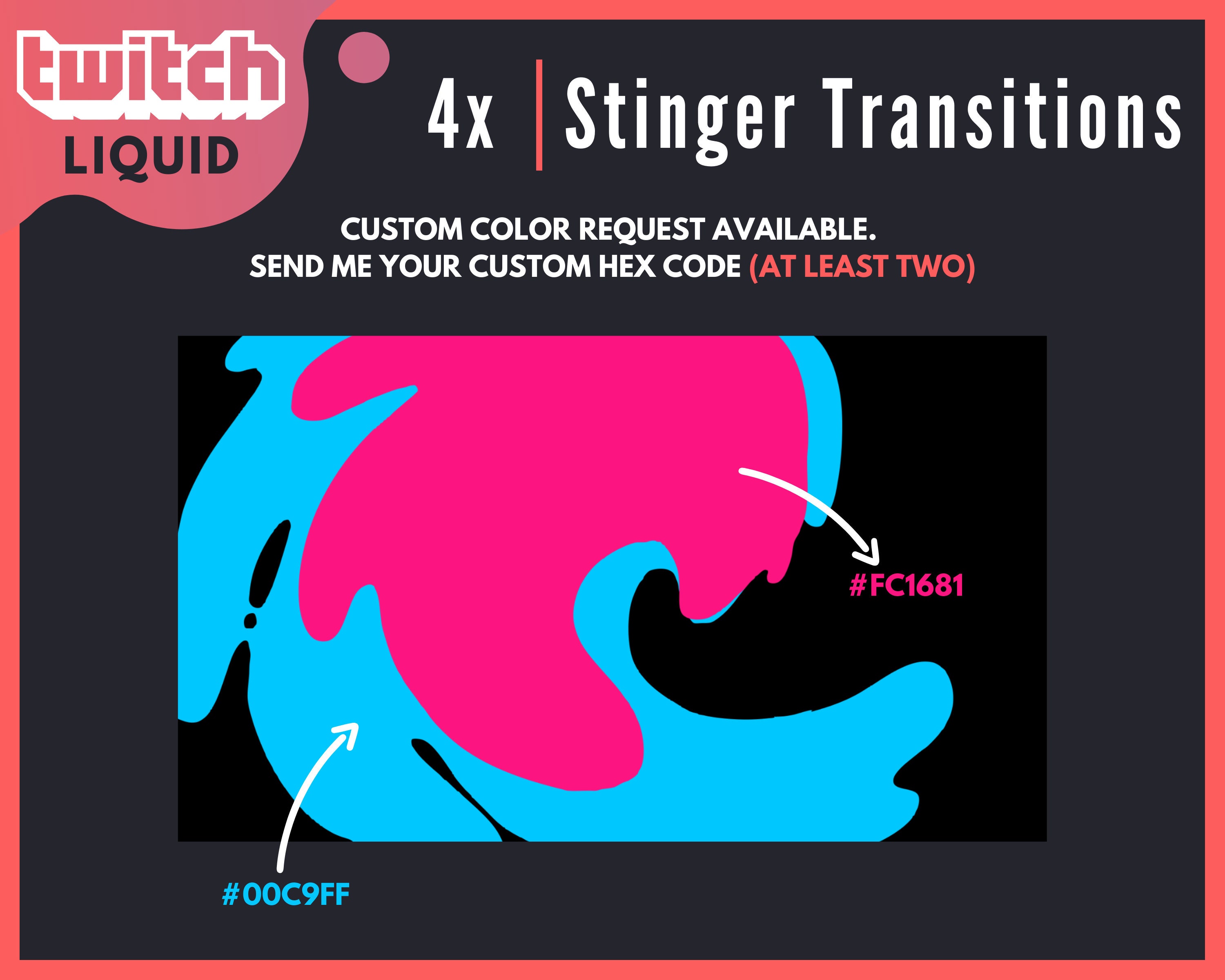 CUSTOM Available 4 Red Stinger Transitions for Twitch - Etsy