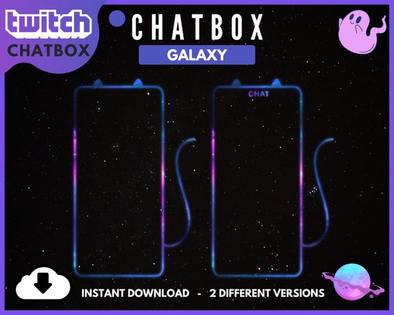 Twitch Chatbox Galaxy Neon Aesthetic Incorporated Glow 2 - Etsy