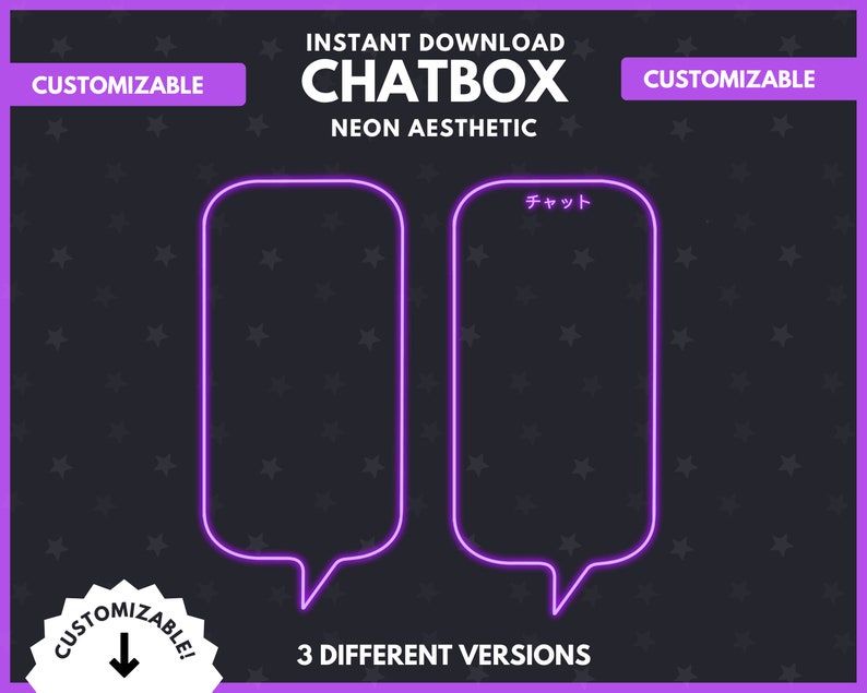 Twitch Chatbox | Neon Aesthetic - Etsy
